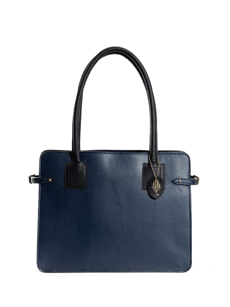Aranyani tote in Navy Blue & Black | Green Hermitage